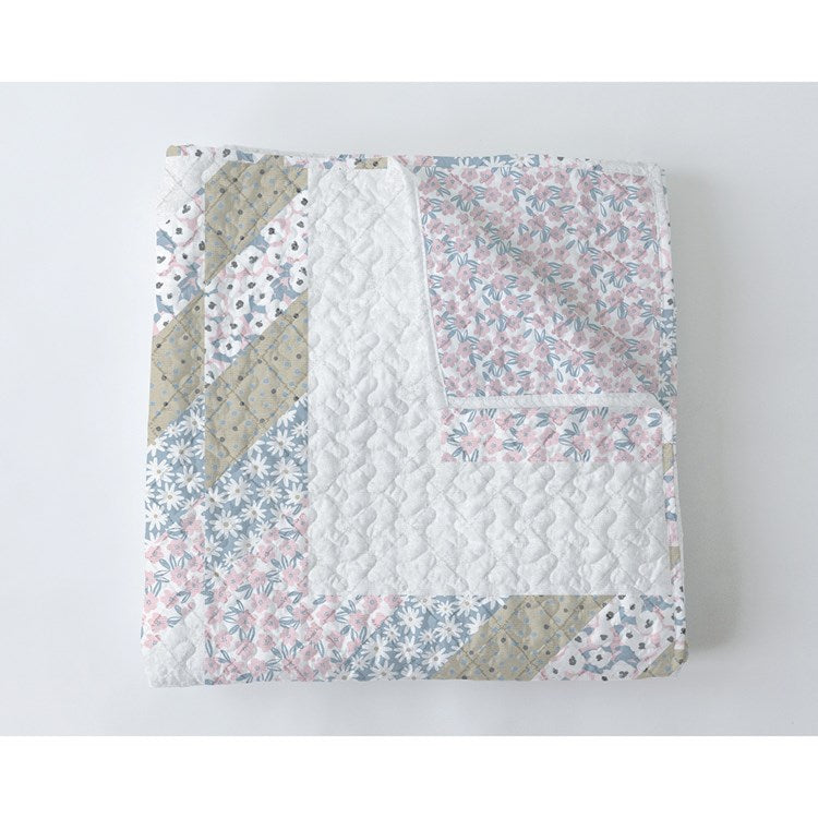 Baby Blanket - Adeline Patchwork - White 47x47 – Peddler Interiors