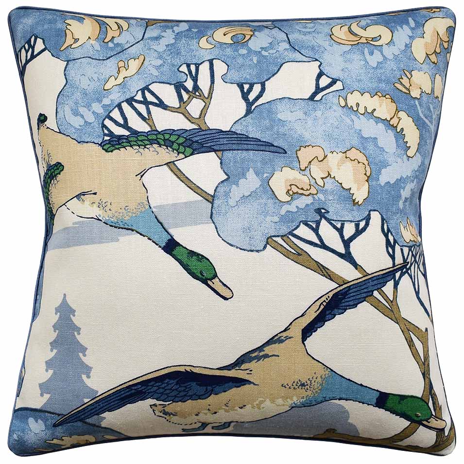 RYS Flying Ducks - Blue - 22x22 – Peddler Interiors