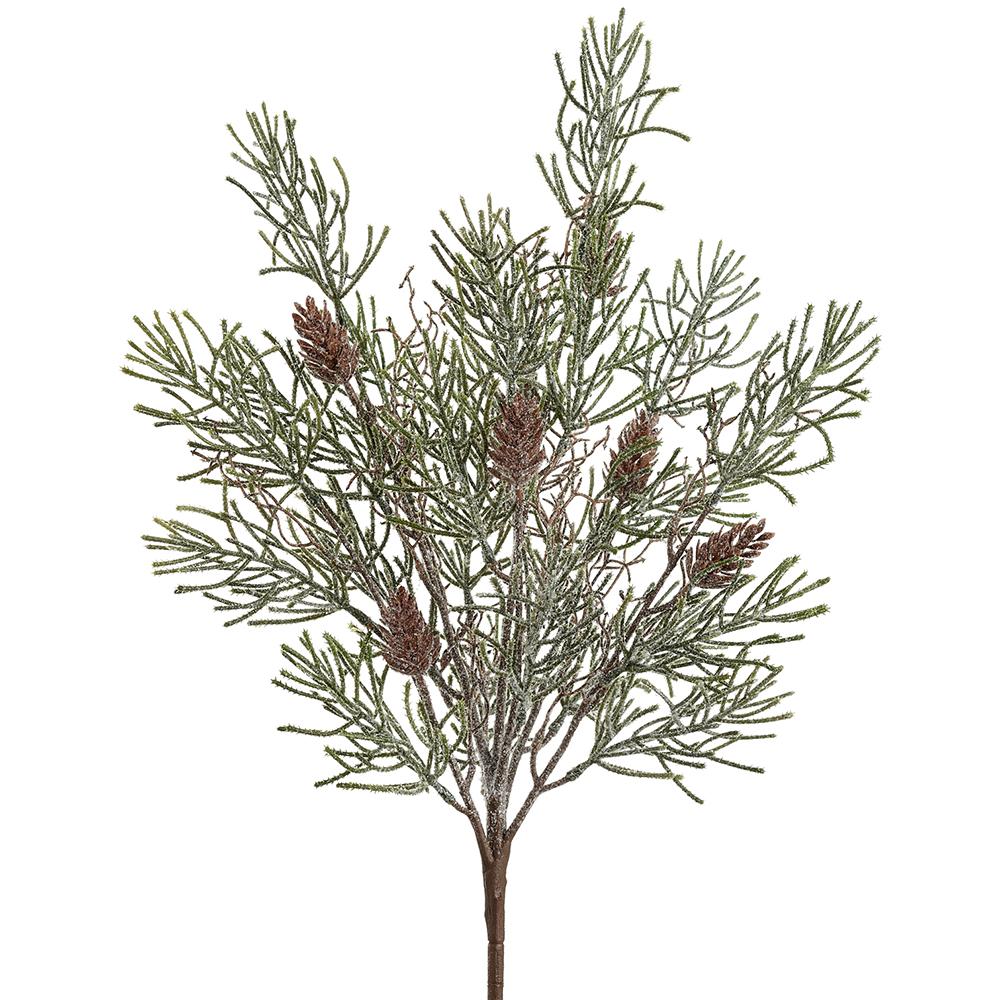 Frosted Pine & Pinecone Bush 21" – Peddler Interiors