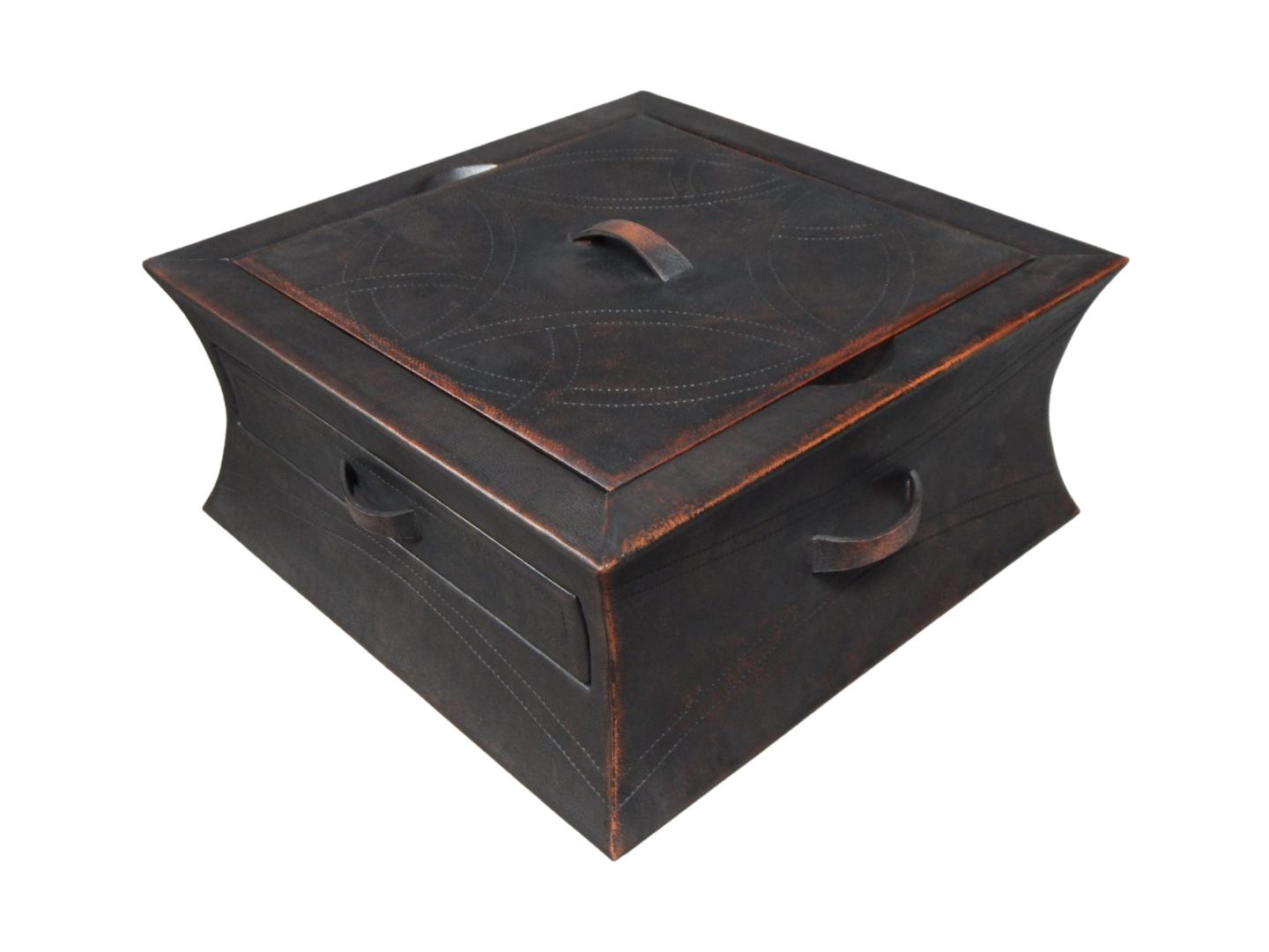 Black Leather Classic Game Box – Peddler Interiors