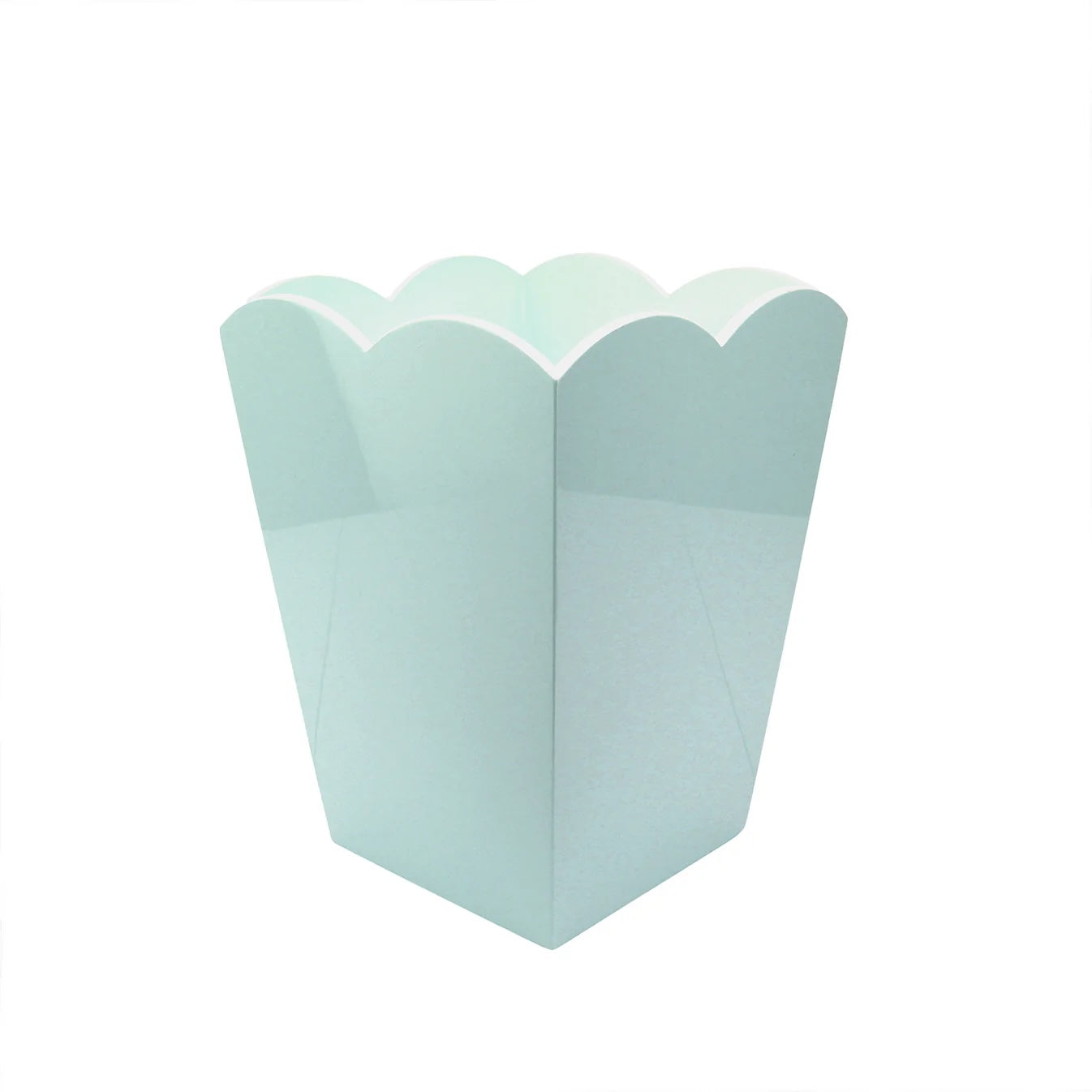 ADR Scalloped Bin - Powder Blue 12" – Peddler Interiors
